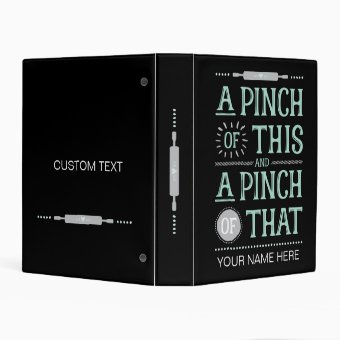 A Pinch Of This Recipe Book Mini Binder | Zazzle