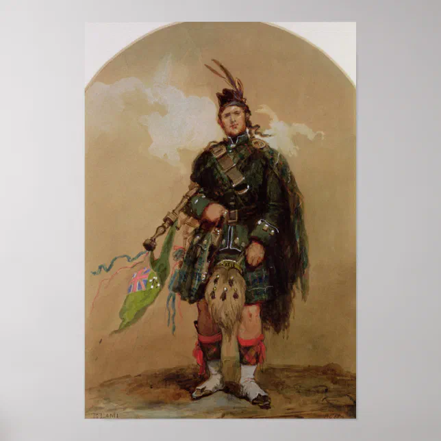 A Piper of the 79th Highlanders at Chobham Poster | Zazzle