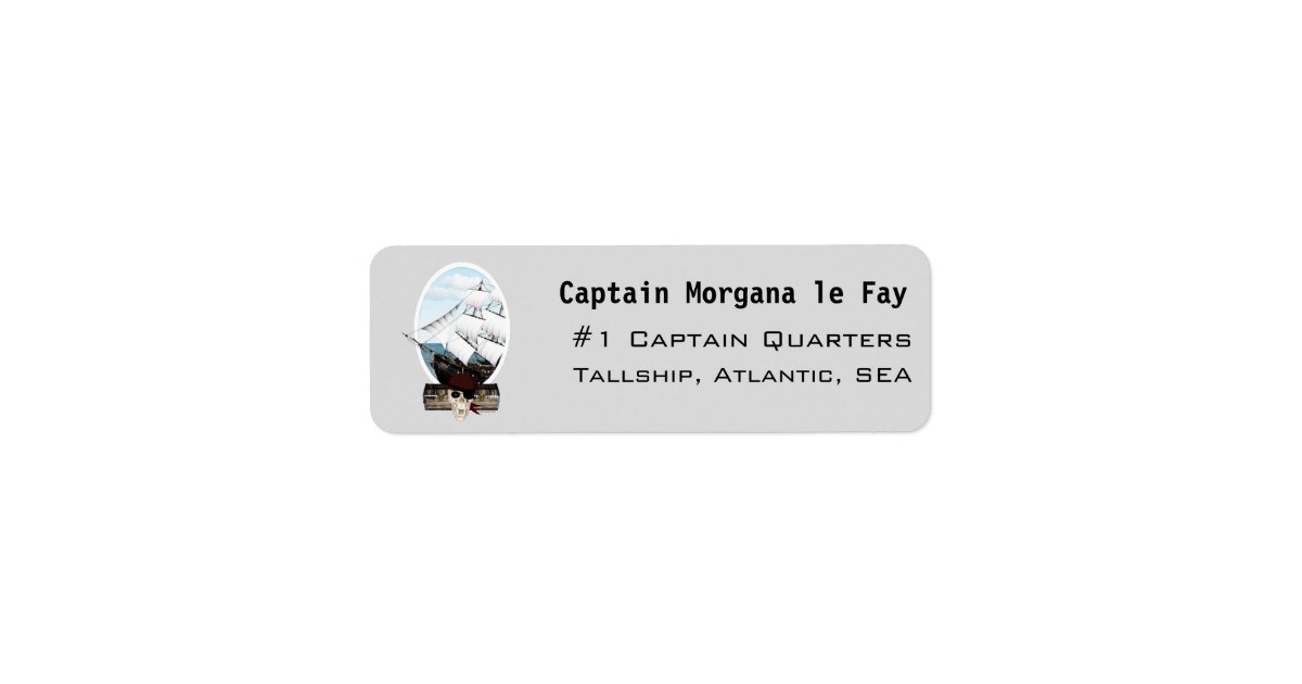 A Pirate Ship Label | Zazzle