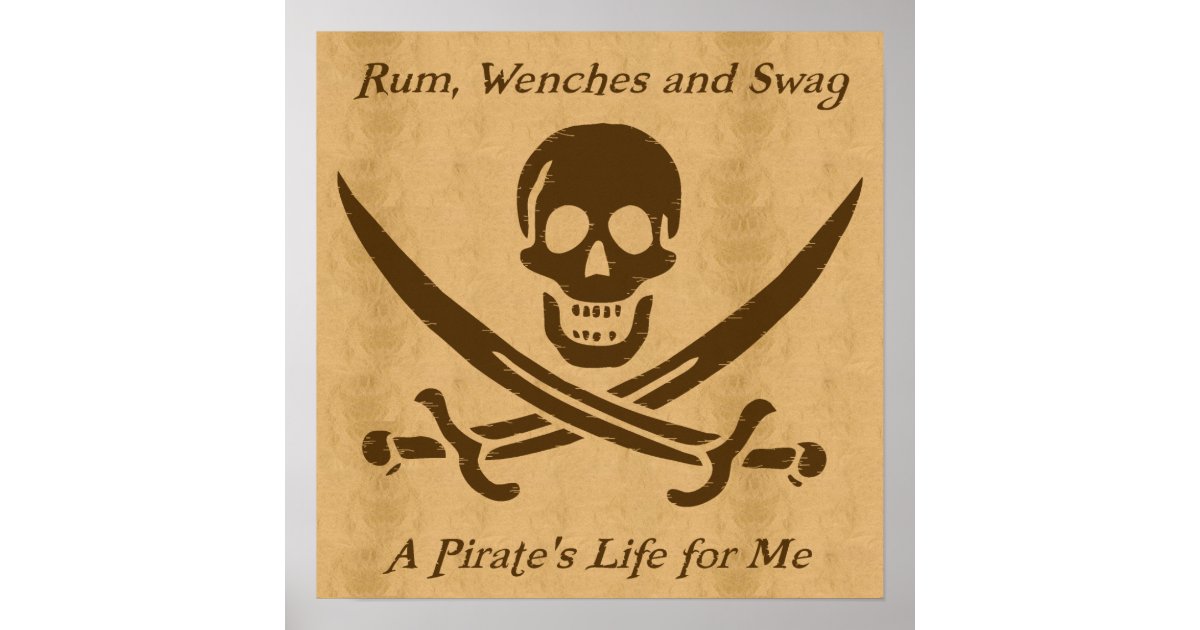 A Pirates Life parchment poster | Zazzle
