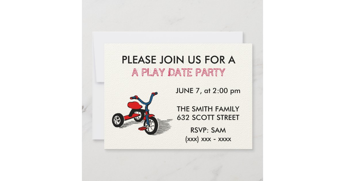 A Play Date Party Invitation | Zazzle