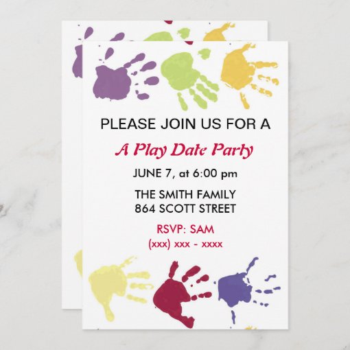 A Play Date Party Kids Invitation | Zazzle