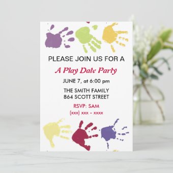 A Play Date Party Kids Invitation | Zazzle