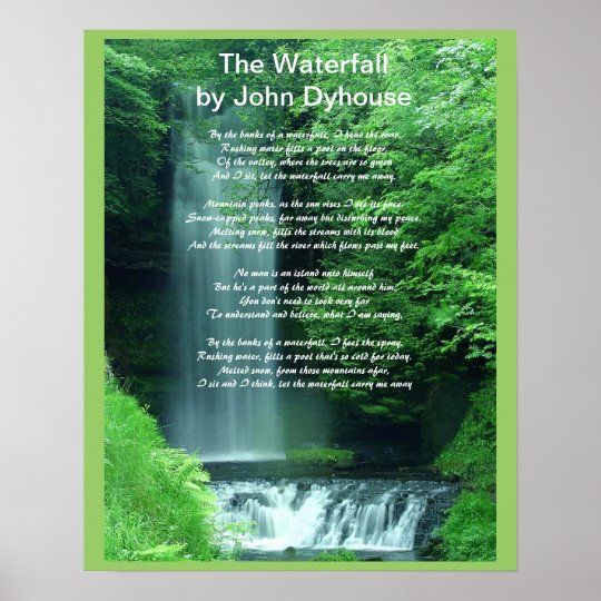 A Poem: The Waterfall Poster | Zazzle.com