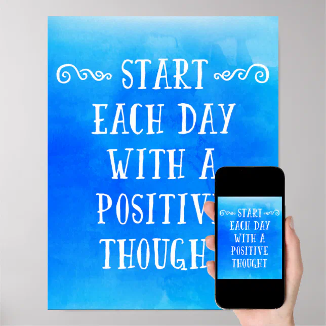 A Positive Thought Poster | Zazzle