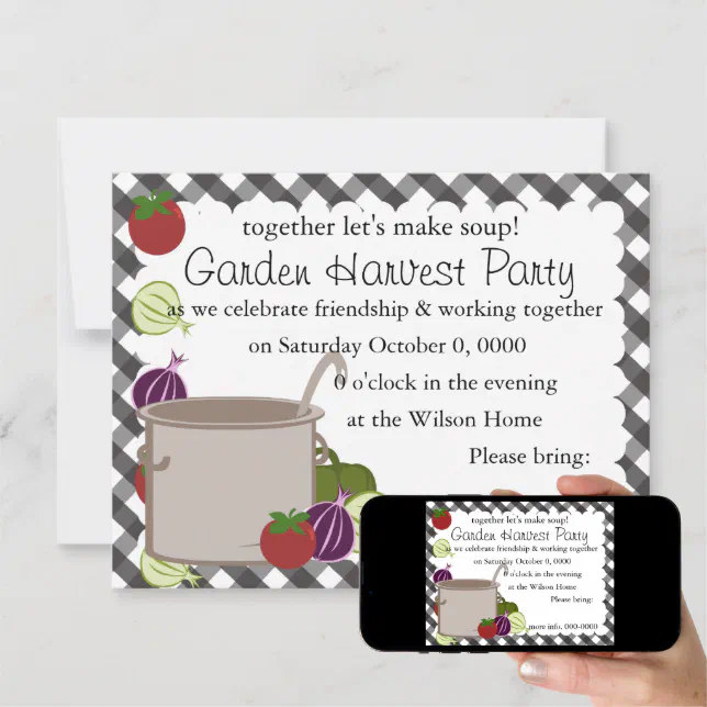 A Pot Of Soup Invitation | Zazzle