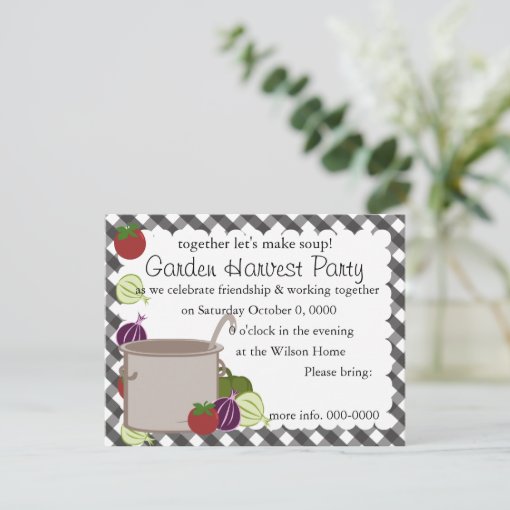 A Pot Of Soup Invitation | Zazzle