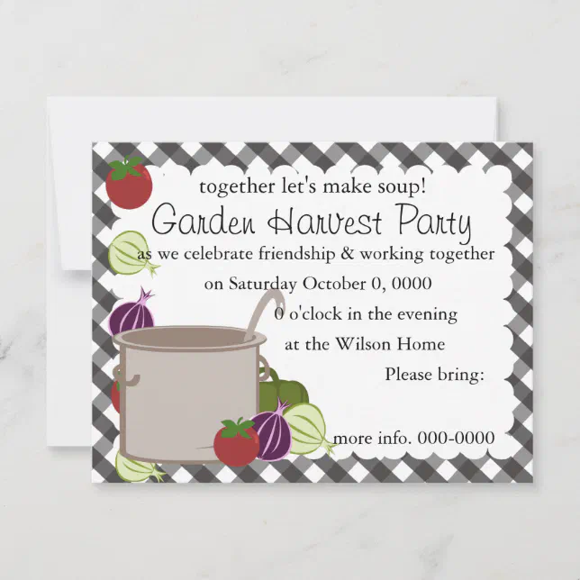 A Pot Of Soup Invitation | Zazzle