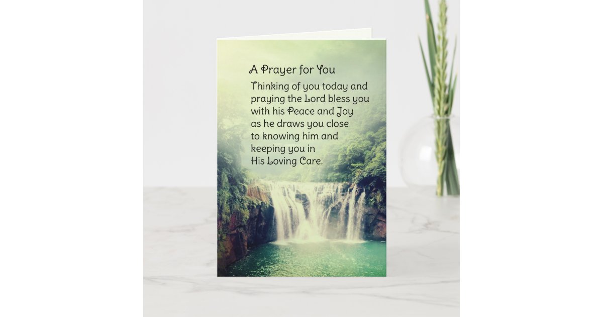 A Prayer For You Beautiful Nature Waterfall Card | Zazzle
