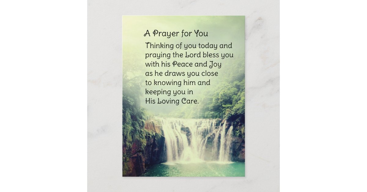 A Prayer For You Beautiful Nature Waterfall Postcard | Zazzle