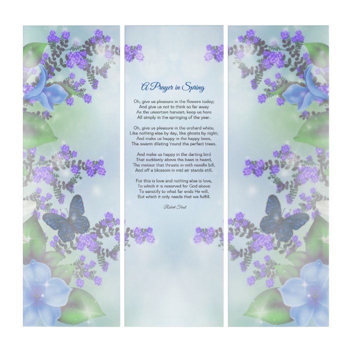 A Prayer in Spring Poem by Robert Frost Triptych | Zazzle.com
