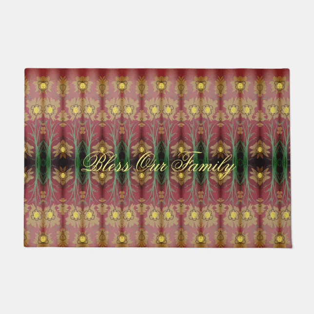 A Pretty Floral Door Mat | Zazzle