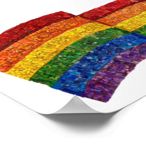 A Pride Flag Made from Board Game Components Poster | Zazzle