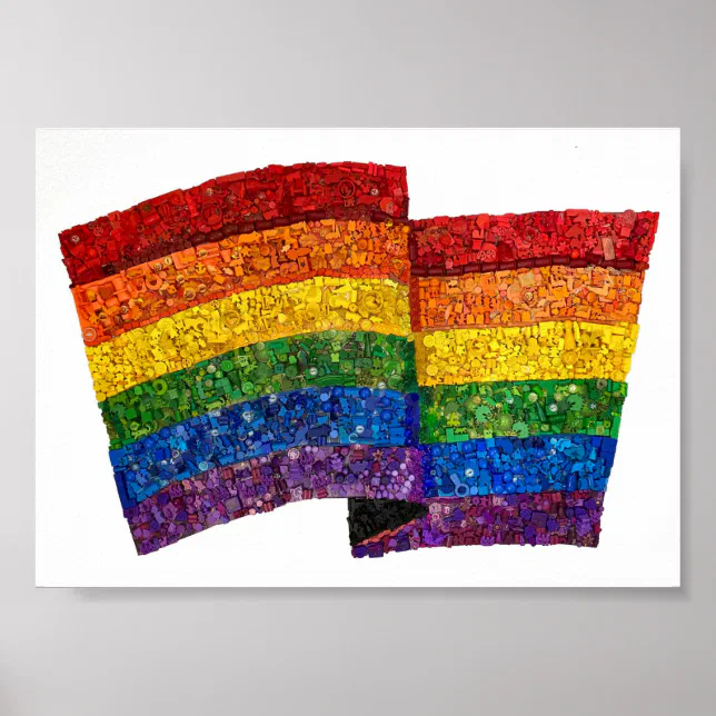 A Pride Flag Made from Board Game Components Poster | Zazzle