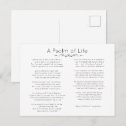 A Psalm of Life Longfellow Poem Postcard | Zazzle