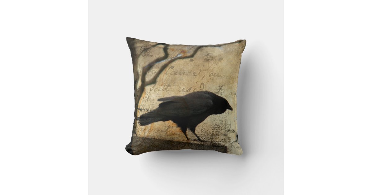 A Raven Throw Pillow | Zazzle
