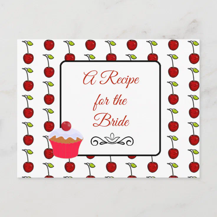 A Recipe For the Bride Wedding Recipe Card | Zazzle