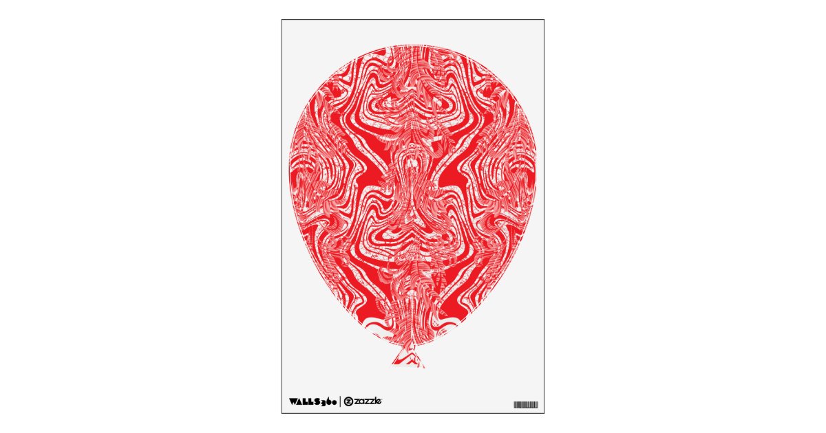 a red and white image of a pattern on a white back wall decal | Zazzle