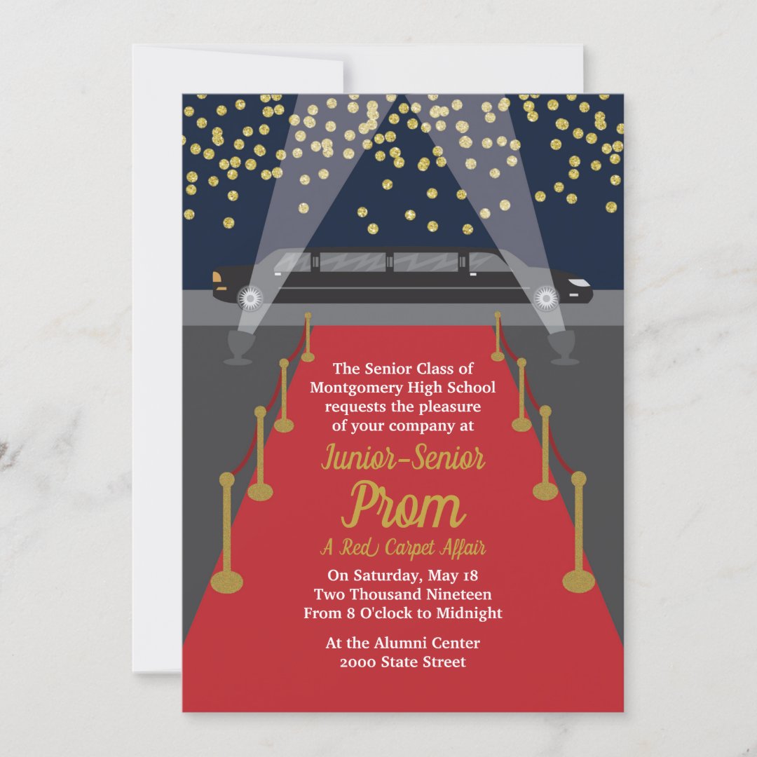 A Red Carpet Prom Invitation | Zazzle