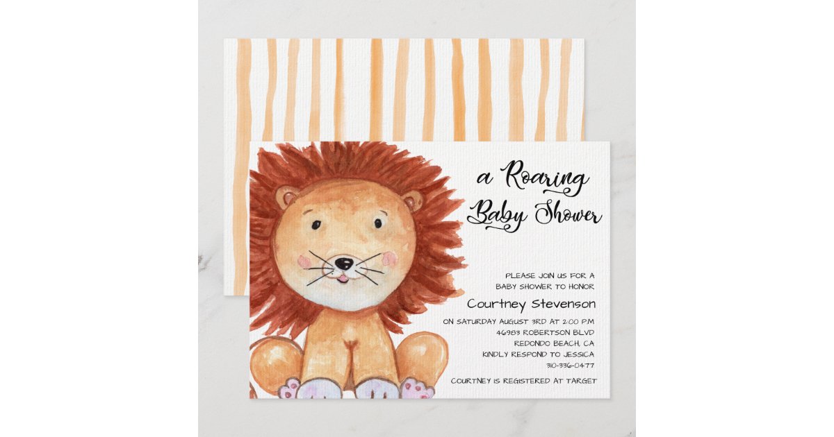 A Roaring Baby Shower Invitation | Zazzle