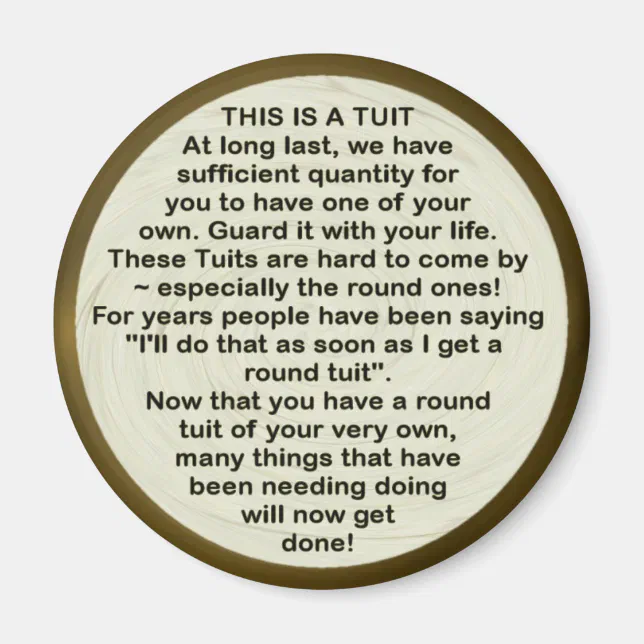 A Round Tuit ~ Magnet | Zazzle