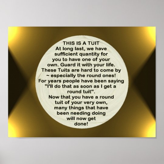 A Round Tuit ~ print | Zazzle.com