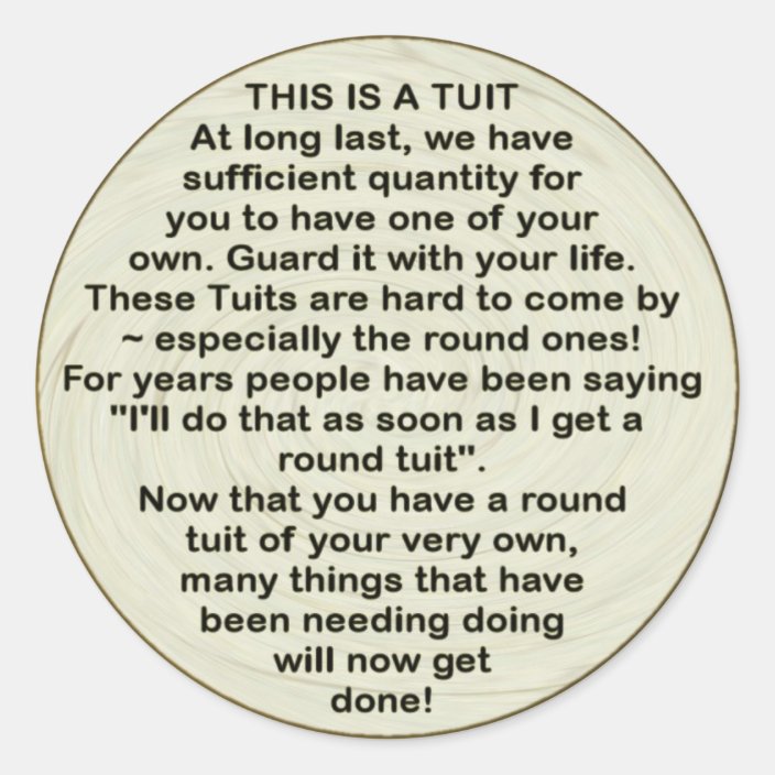 A Round Tuit ~ sticker | Zazzle.com