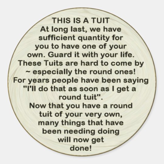 A Round Tuit ~ sticker | Zazzle.com