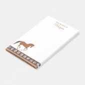 A Rustic Horse Faux Leather From The Desk Of Pony Post-it Notes | Zazzle