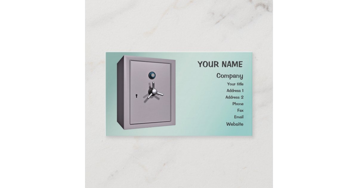A 'safe' business card | Zazzle