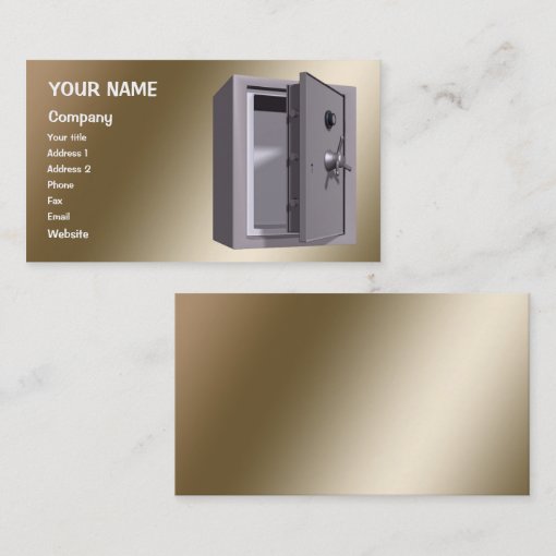 A 'safe' business card | Zazzle