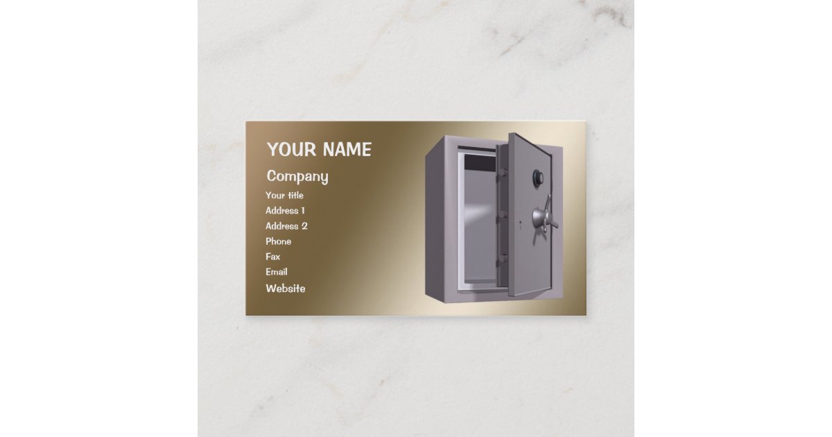 A 'safe' business card | Zazzle