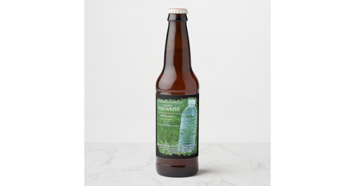 a satire parody spoof water bottle label | Zazzle