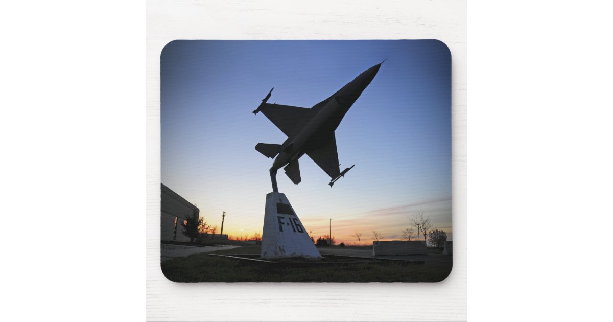A scale model of an F-16 C Fighting Falcon Mouse Pad | Zazzle