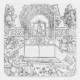 A Scene from the Decameron Square Sticker | Zazzle