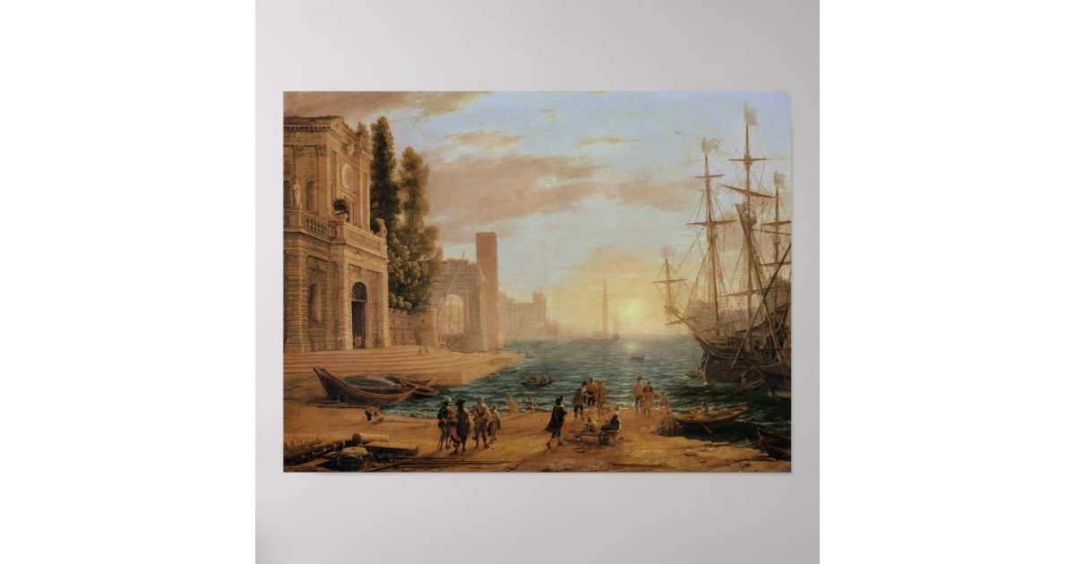 A Seaport, 1639 Poster | Zazzle