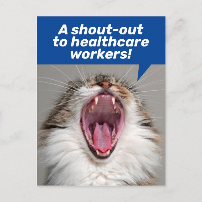 A Shout-Out To Healthcare Workers Appreciation Postcard | Zazzle.com
