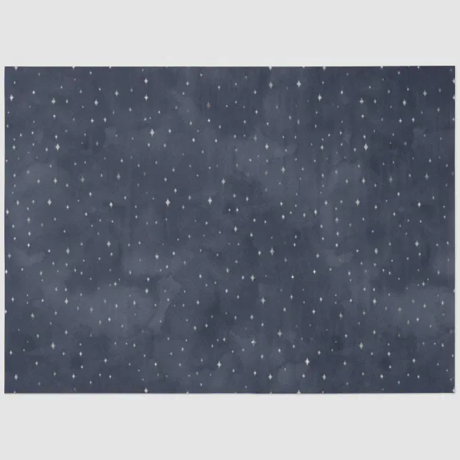 A Silver Starry Night Series Design 10 Tissue Paper | Zazzle