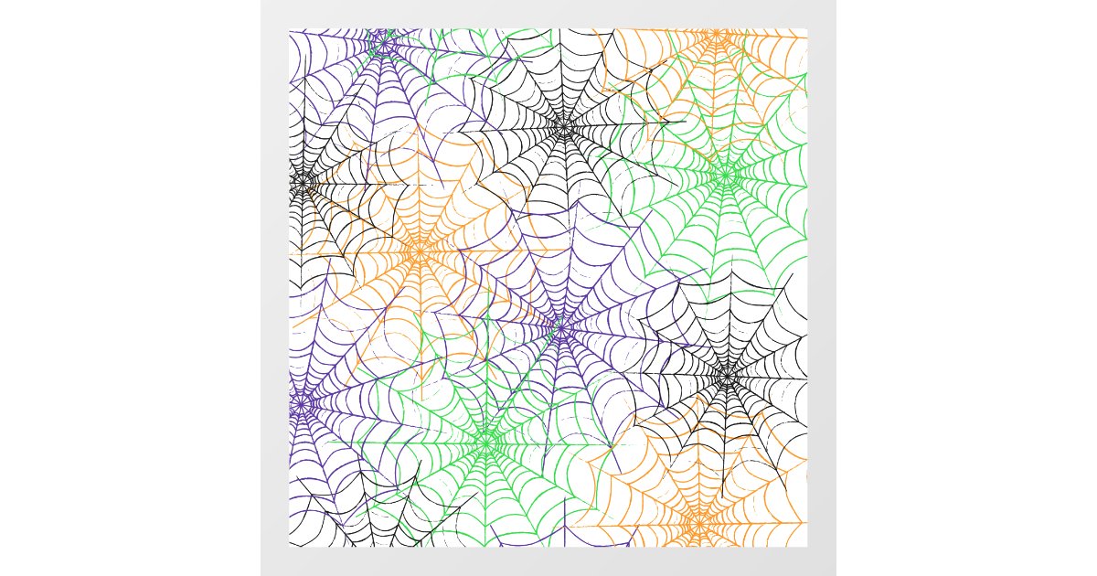 A Simple Halloween Spider's Web Pattern Window Cling | Zazzle