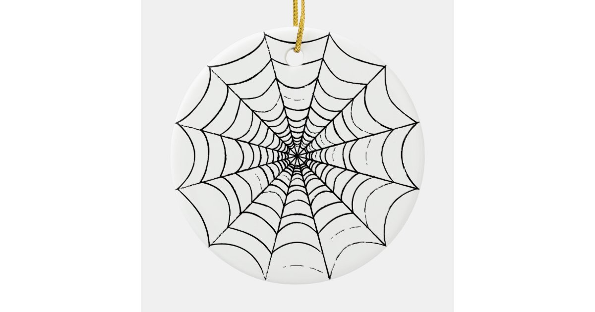 A Simple Spider's Web Ceramic Ornament | Zazzle