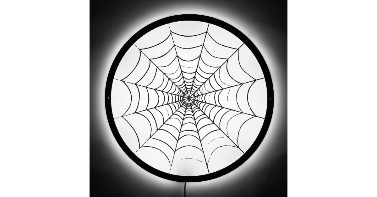 A Simple Spider's Web LED Sign | Zazzle