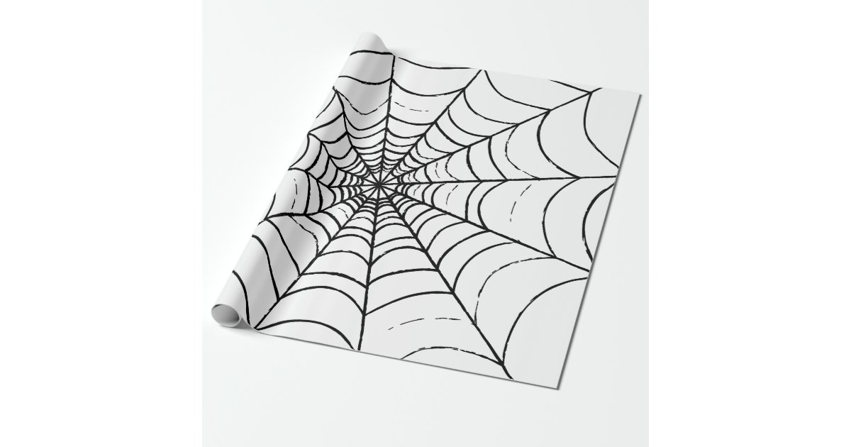A Simple Spider's Web Wrapping Paper | Zazzle