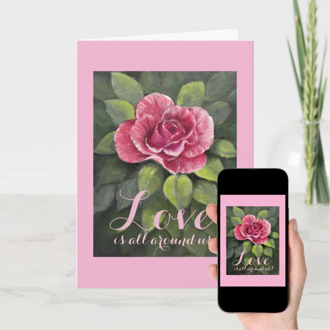 A Single Rose/Valentine's Day Card | Zazzle