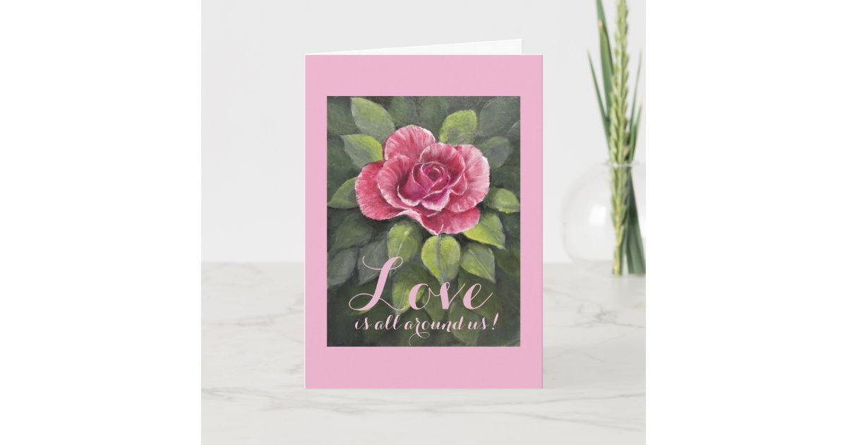 A Single Rose/Valentine's Day Card | Zazzle