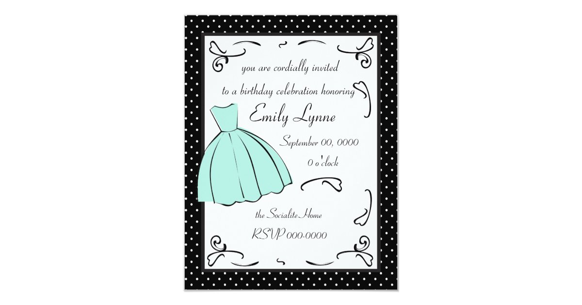 A Sketched Dress Invitation | Zazzle.com