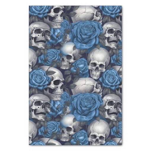 A Skull and Roses Series Design 12 Tissue Paper | Zazzle