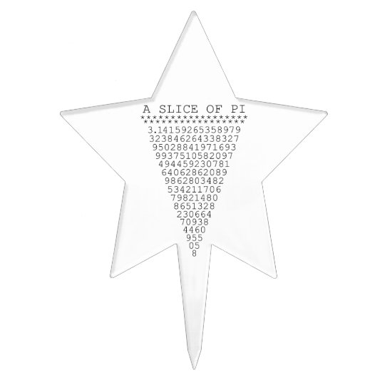 A Slice of Pi Graphic Cake Topper | Zazzle.com