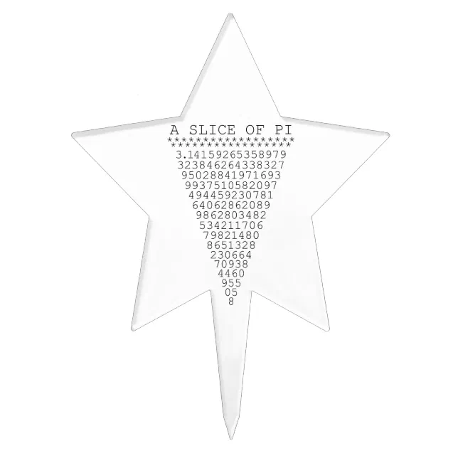 A Slice of Pi Graphic Cake Topper | Zazzle