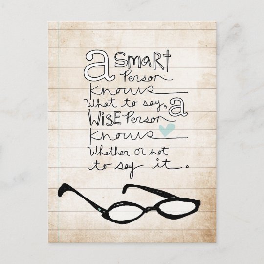 a smart person... postcard | Zazzle.com
