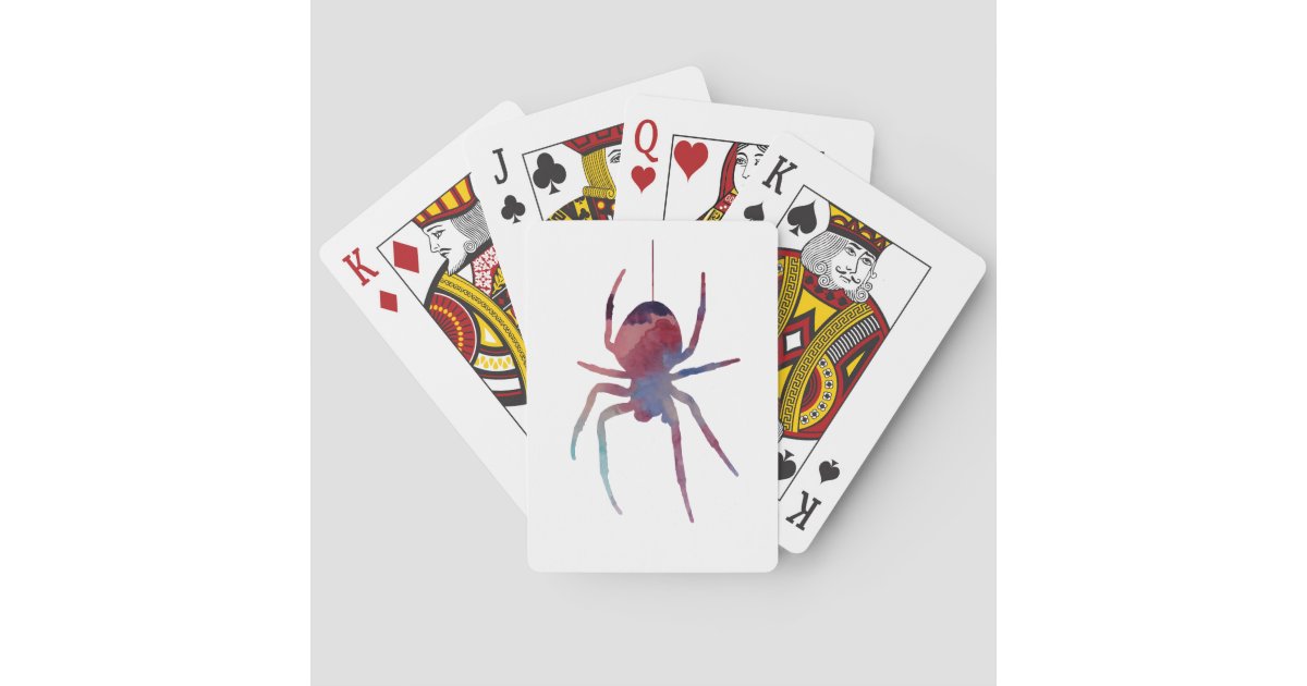 A spider playing cards | Zazzle